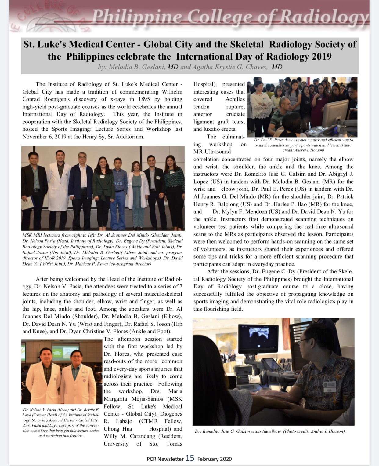 Sports Imaging: Lecture Series and Workshop – SRSP